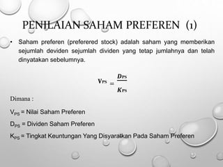 Penilaian Saham | PPTX