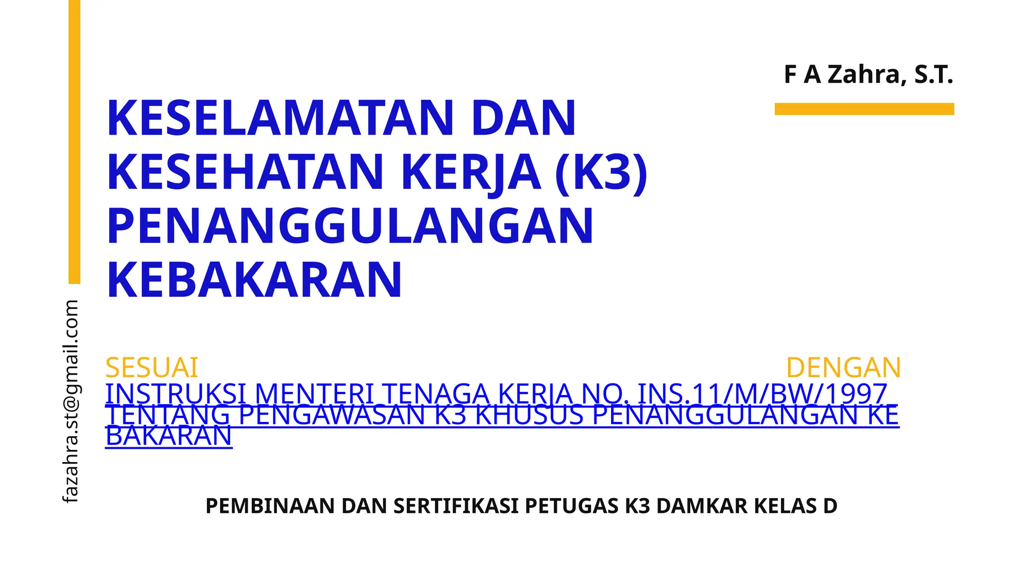 K3 Damkar D.pptx in using for training safety | PPTX