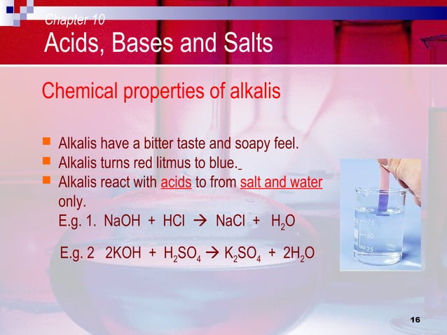C10 acids, bases and salts | PPT | Chemistry | Science