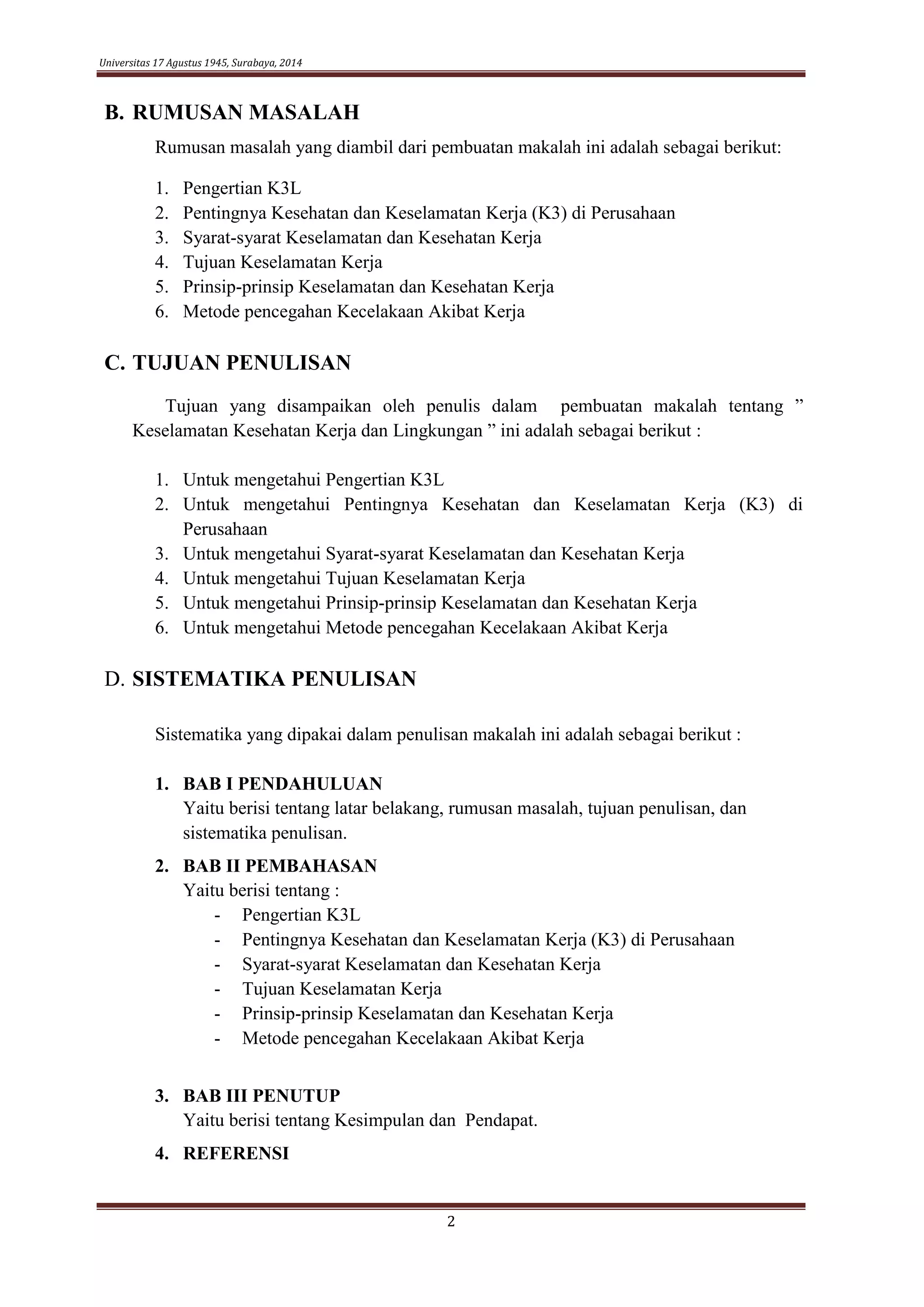 Keselamatan Kesehatan Kerja Dan Lingkungan | PDF
