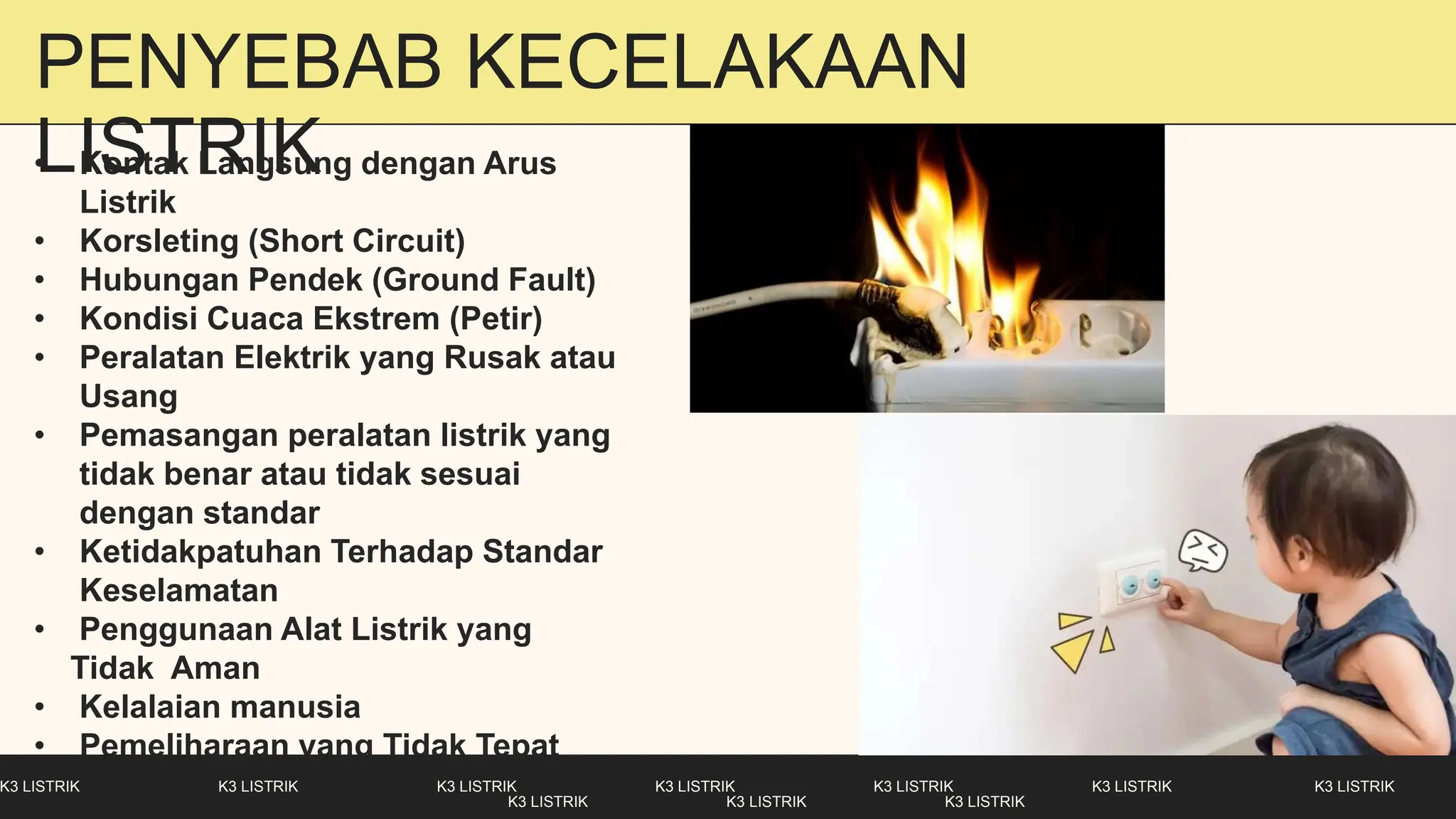 K3 LISTRIK.pptx materai tentang kelistrikan | PPTX