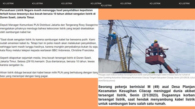 K3 LISTRIK.pptx materai tentang kelistrikan | PPTX