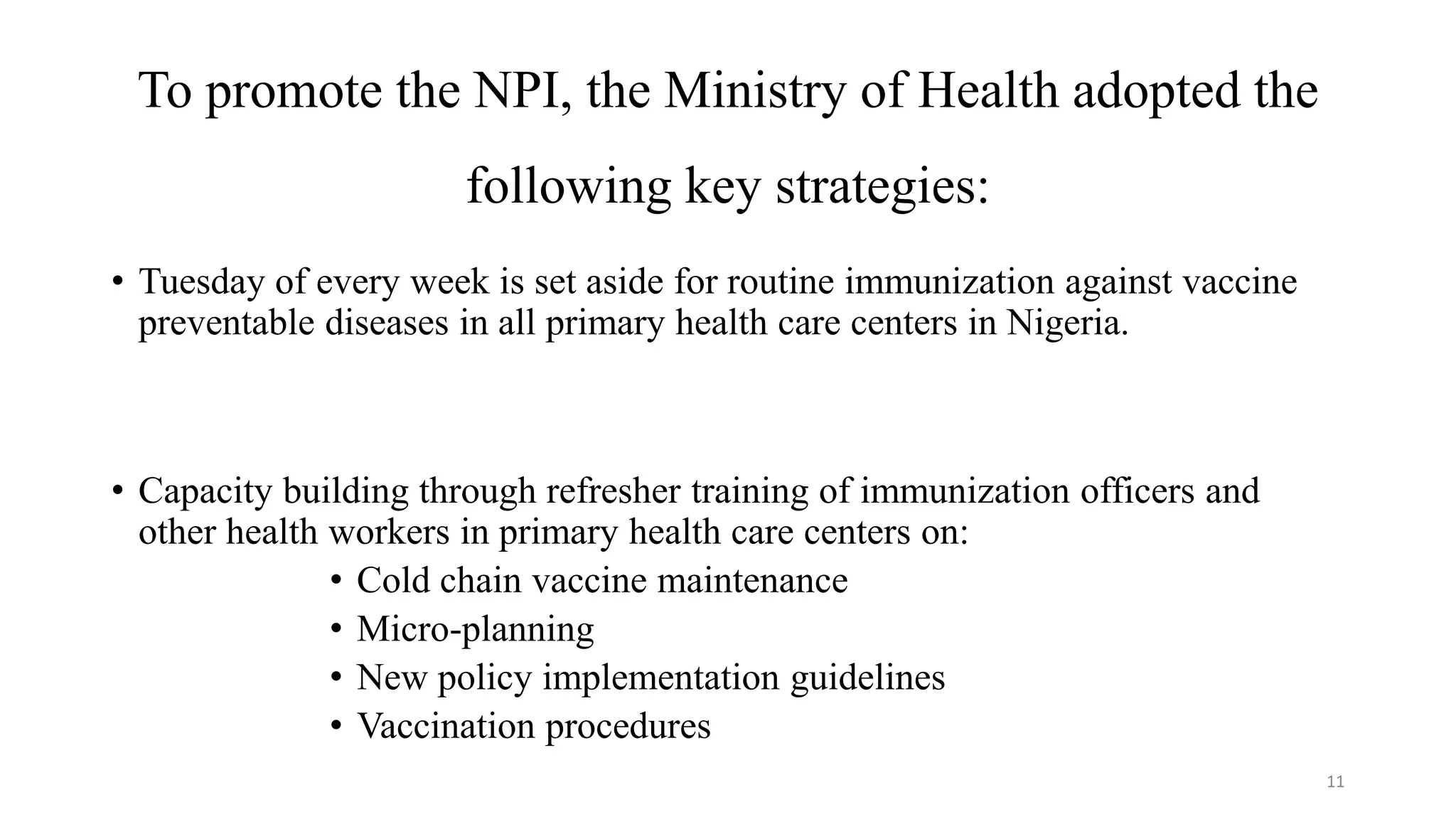 Nigeria's National Programme on Immunisation | PPTX