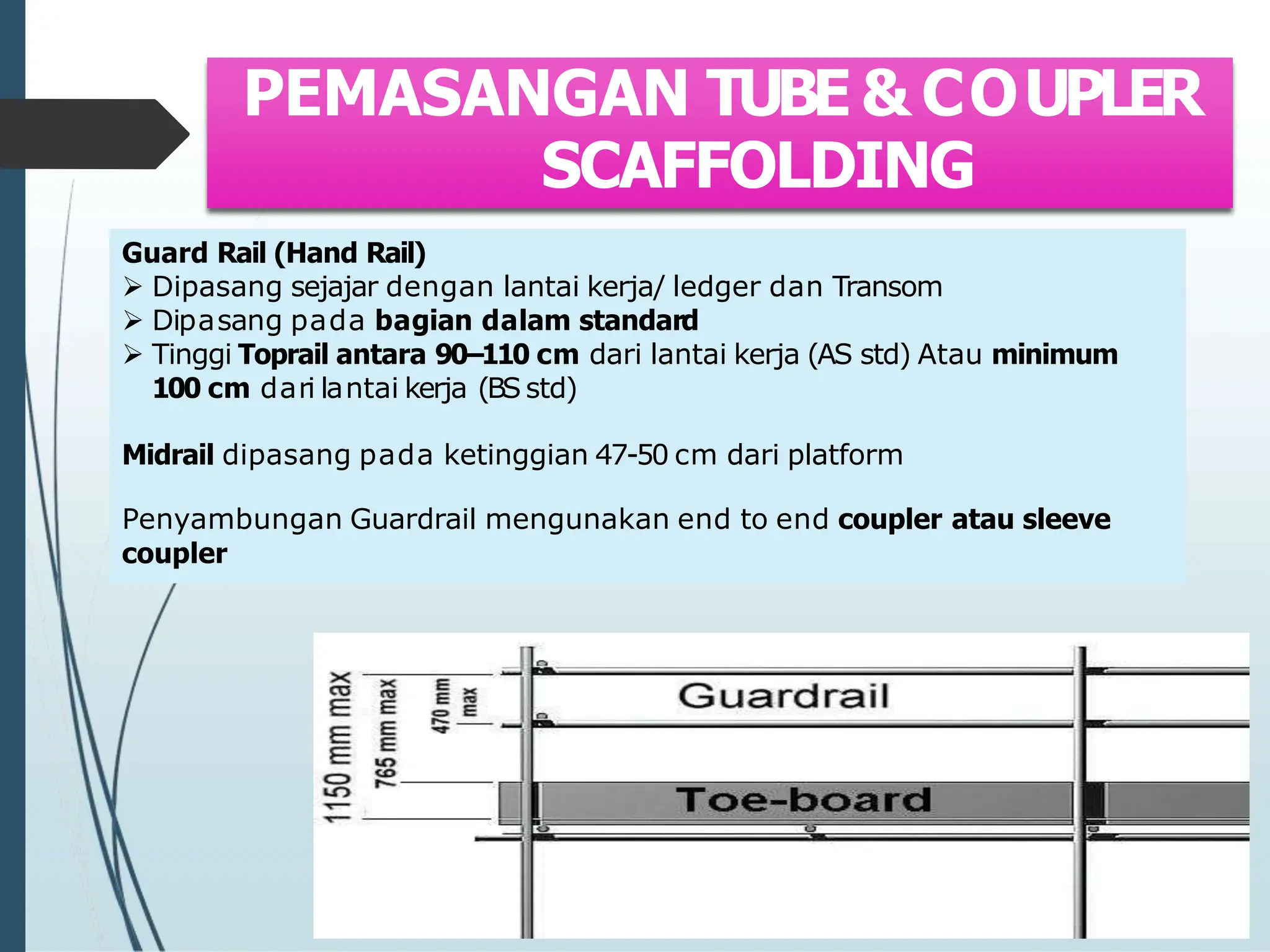 penggunaan scaffolding dalam menunjang pekerjaan di area project | PPTX