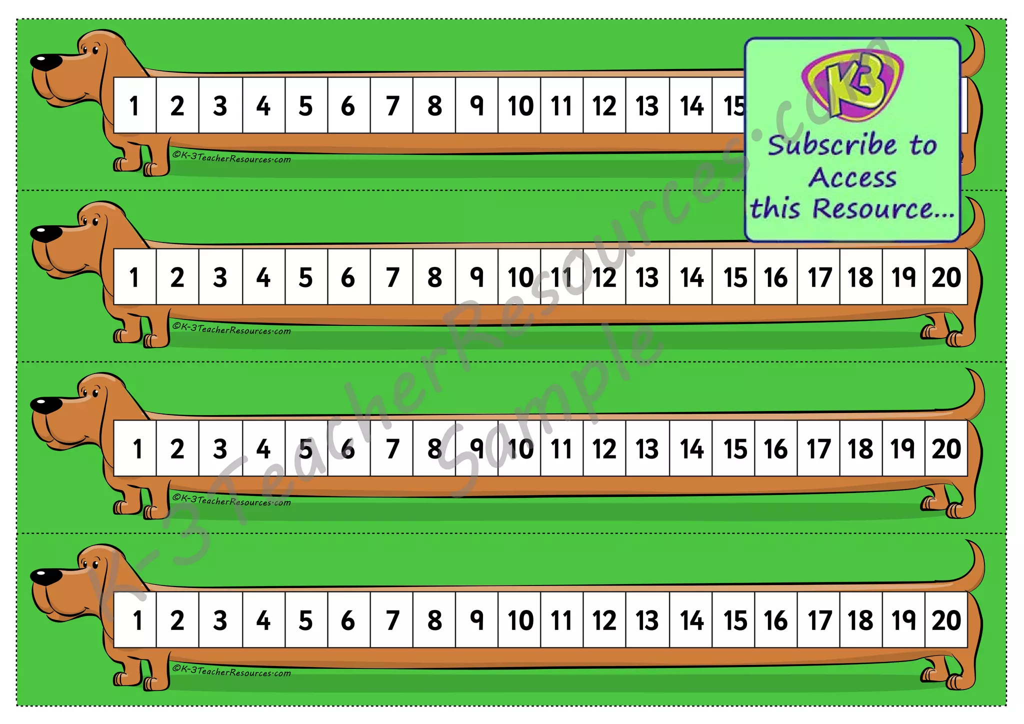 K3 teacher resources_printabledesktopnumberline_ | PPT