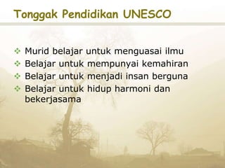 Tonggak Pendidikan UNESCO | PPTX