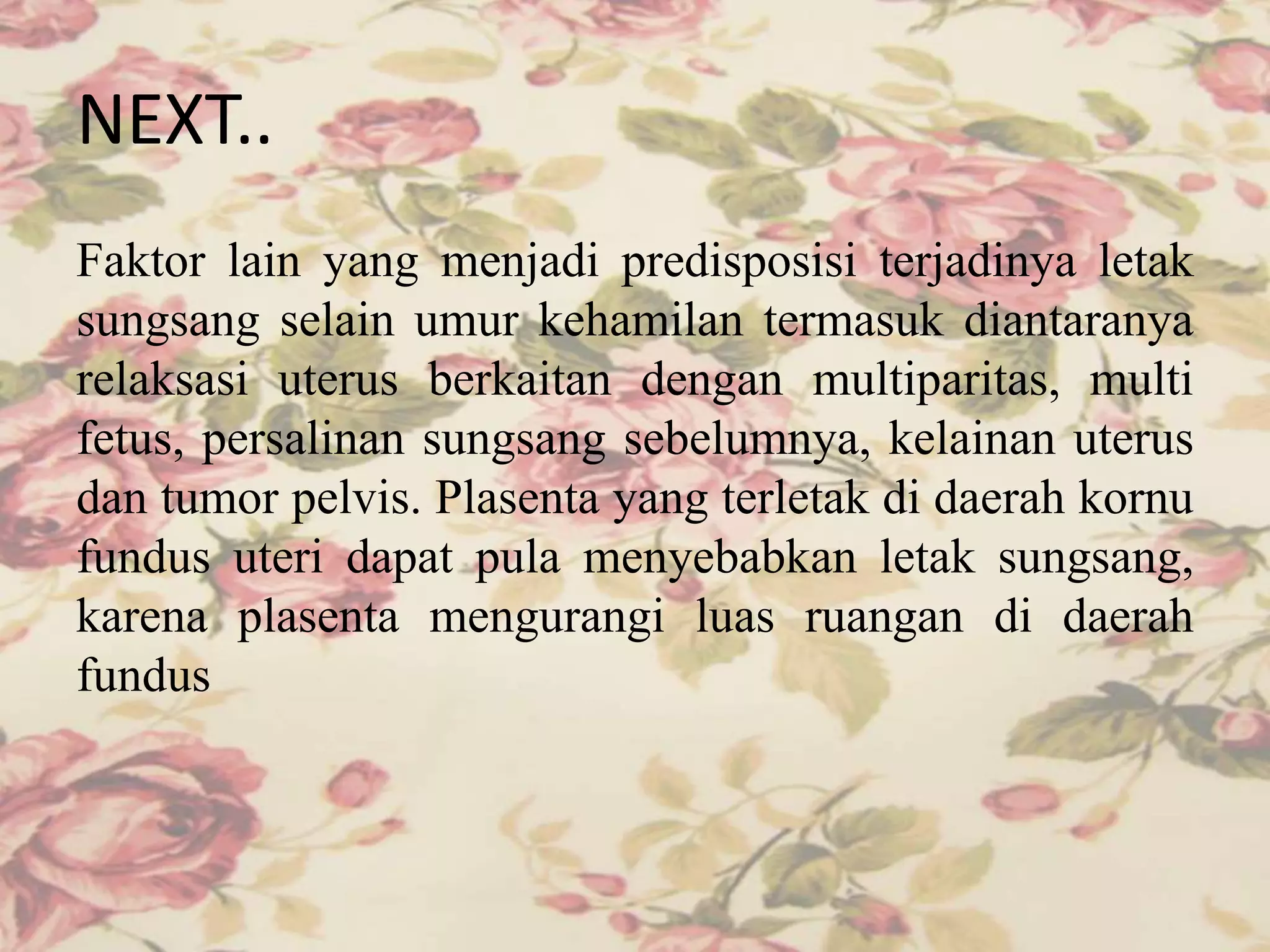 distosia letak sungsang | PPTX