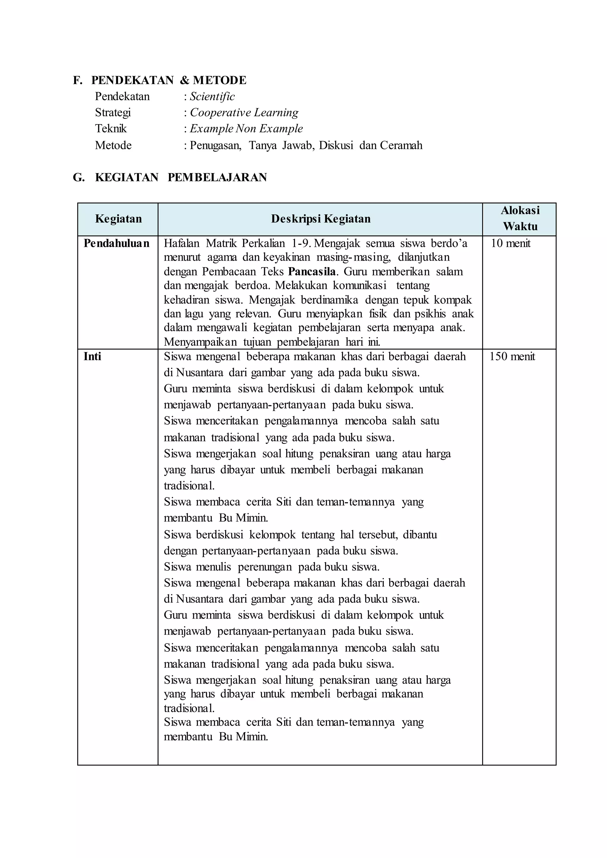 K4 t1-st3-p1 rpp sd kelas 4 smt 1 sub tema 2c | PDF