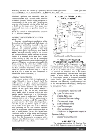 Micro-Turbine Generation Control System Optimization Using Evolutionary algorithm | PDF