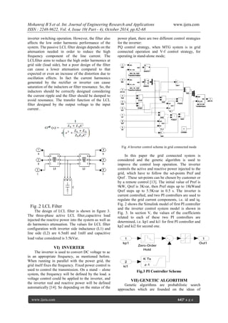 Micro-Turbine Generation Control System Optimization Using Evolutionary algorithm | PDF