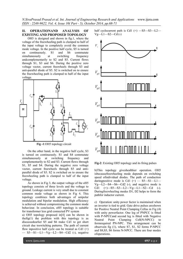 Transformerless Topology for Grid-Conected Inverters With Unipolar PWM Control | PDF | Power and ...