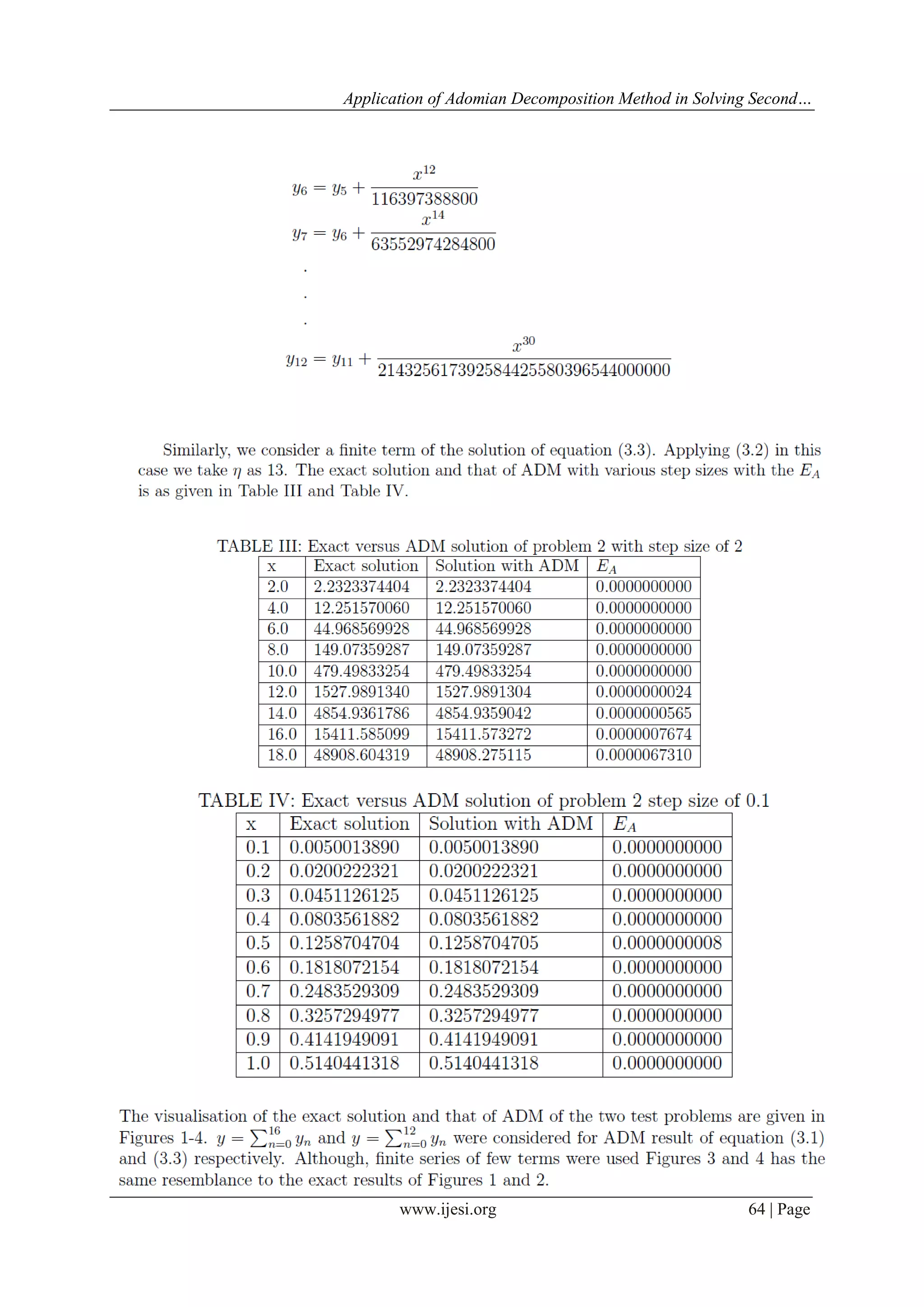 Application Of Adomian Decomposition Method In Solving Second Order Nonlinear Ordinary