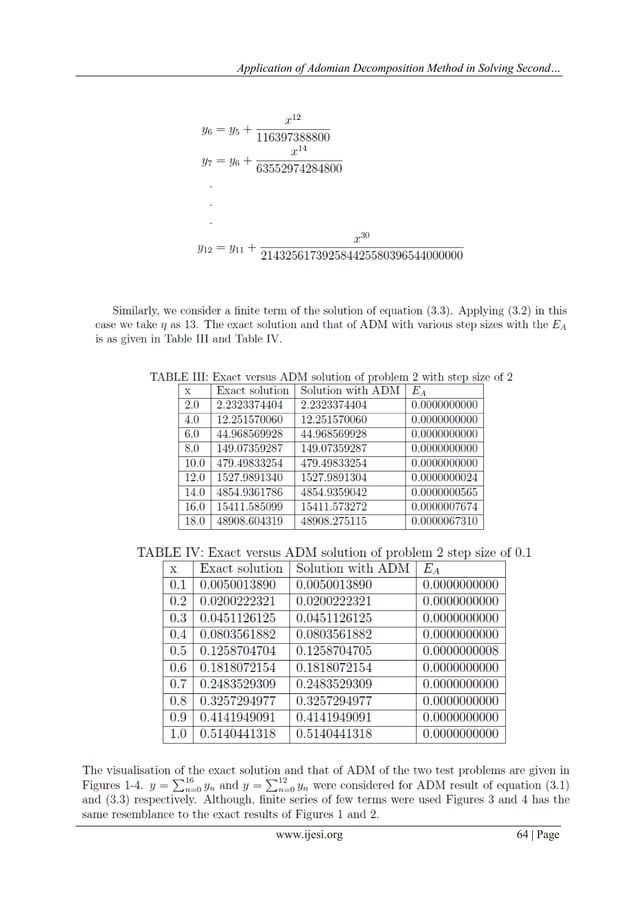 Application Of Adomian Decomposition Method In Solving Second Order