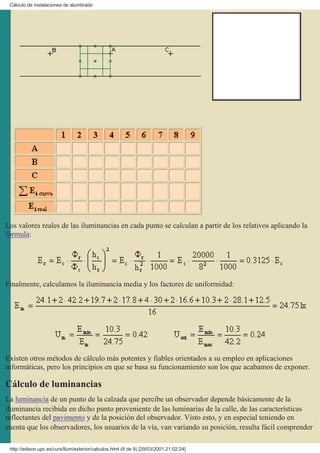 08. cálculo de iluminación exterior | PDF