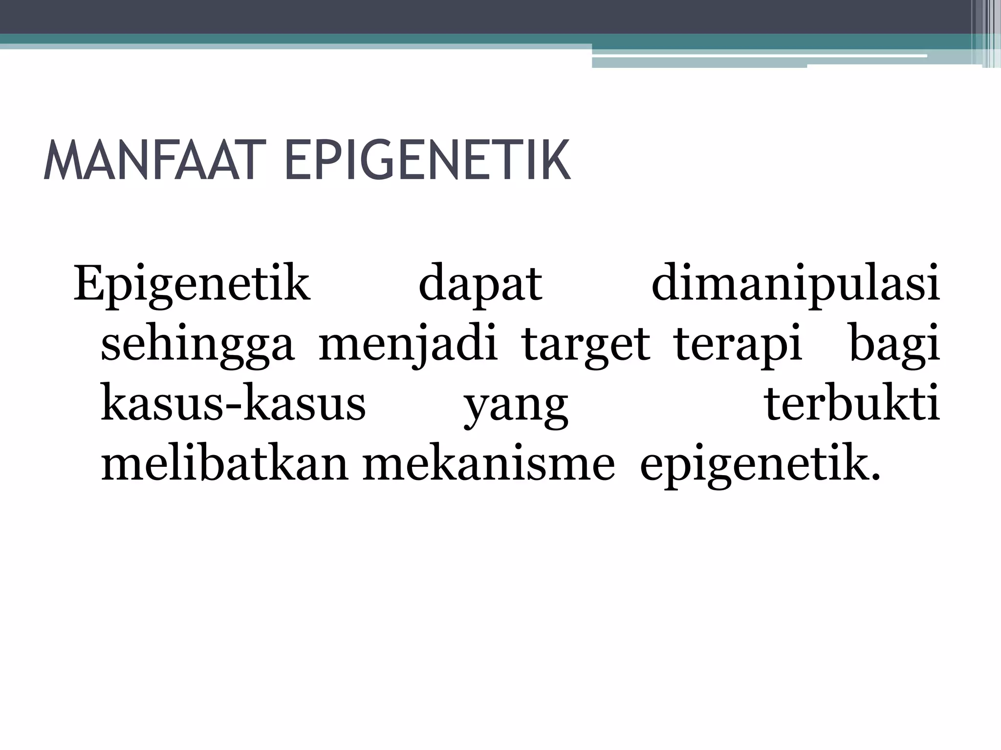Epigenetik | PPTX