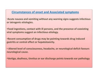 Acute onset vomiting | PPTX