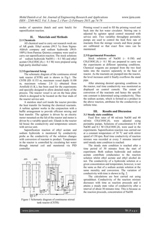 Effect of Operating Conditions on CSTR performance: an Experimental Study | PDF | Chemistry ...