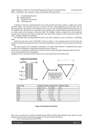 A Study on Protection of Cables by Solkor Differential Protection Relay ...