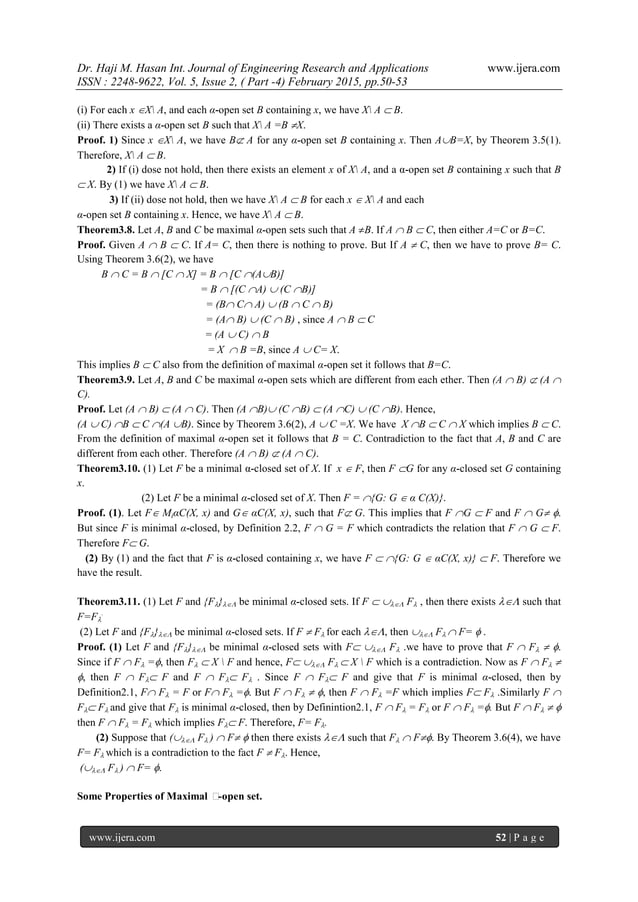 Maximal and Minimal α -Open Sets | PDF | Physics | Science
