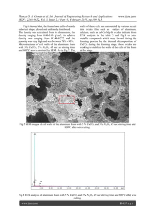 Fabrication of aluminum foam from aluminum scrap | PDF