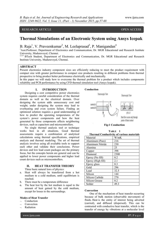 Thermal Simulations of an Electronic System using Ansys Icepak | PDF