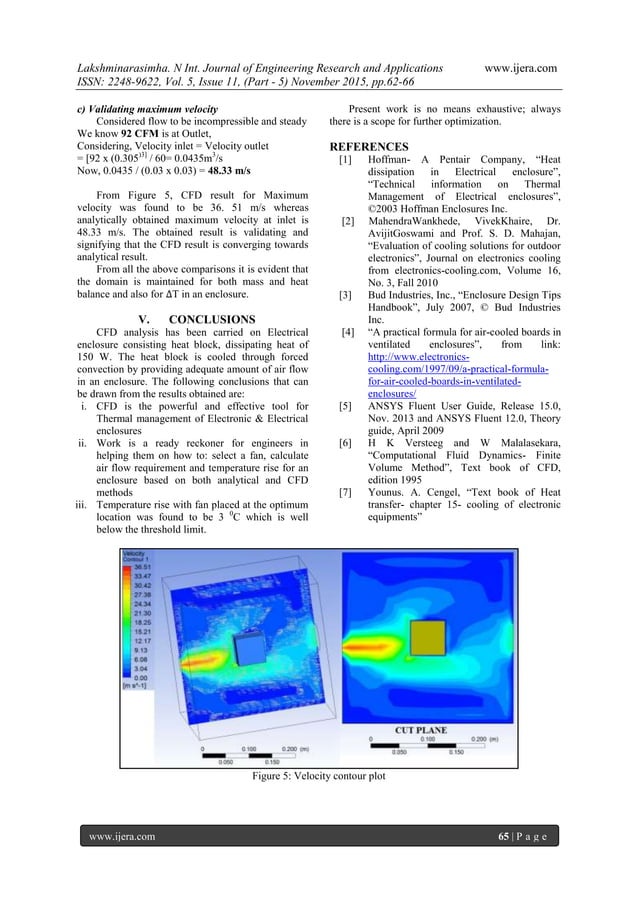 Numerical Investigation of Forced Convection cooling of Electrical enclosure using CFD | PDF