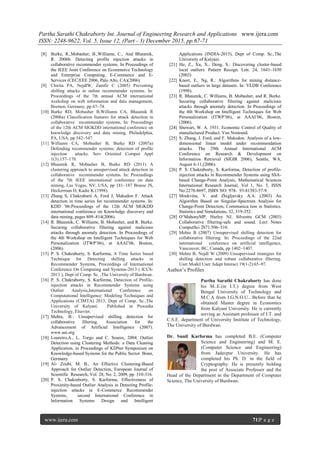 Strategies of detecting Profile-injection attacks in E-Commerce Recommender System: A survey | PDF