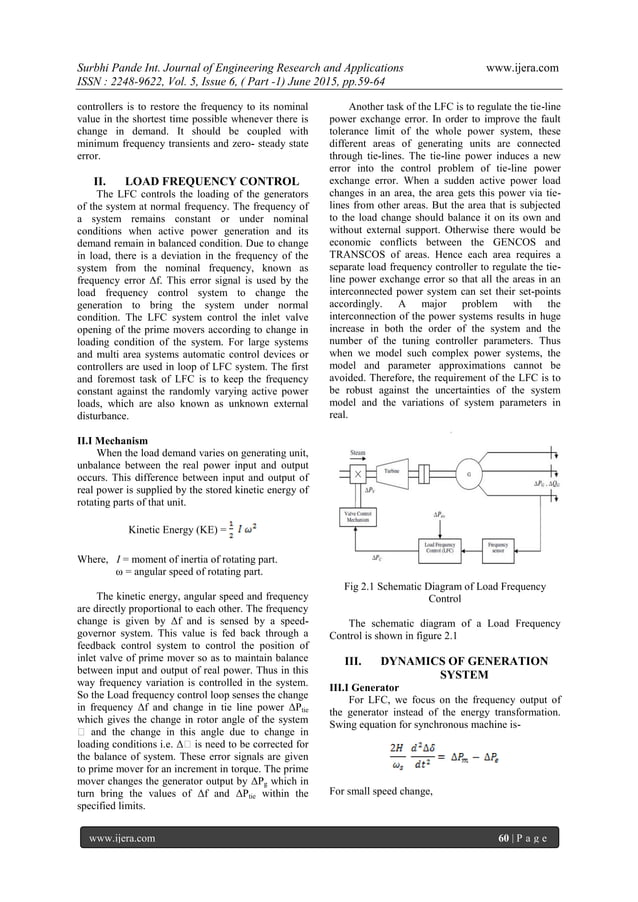 Load Frequency Control Of Multi Area System Using Integral Fuzzy Controller Pdf