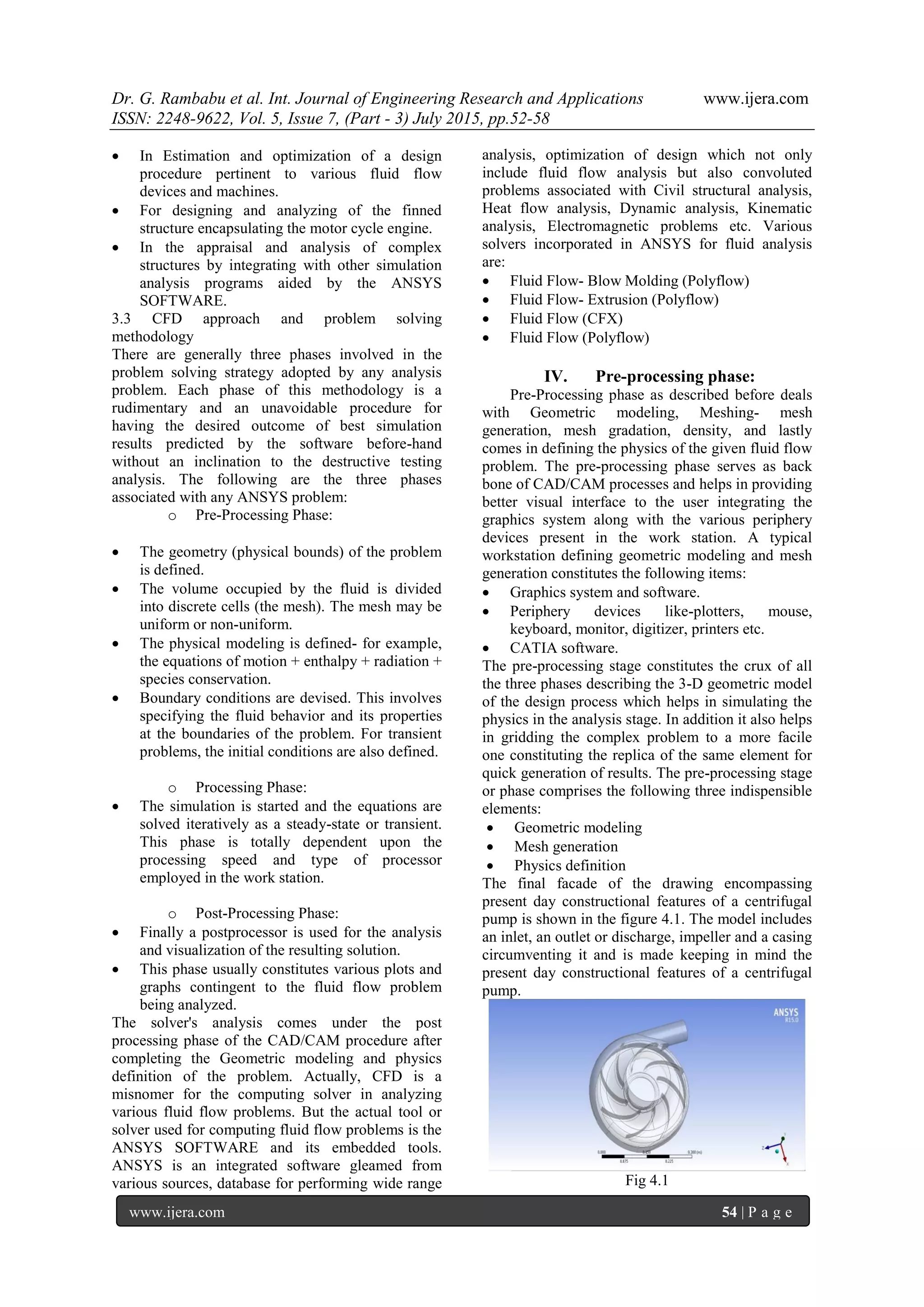 Flow analysis of centrifugal pump using CFX solver and remedies for cavitation mitigation | PDF