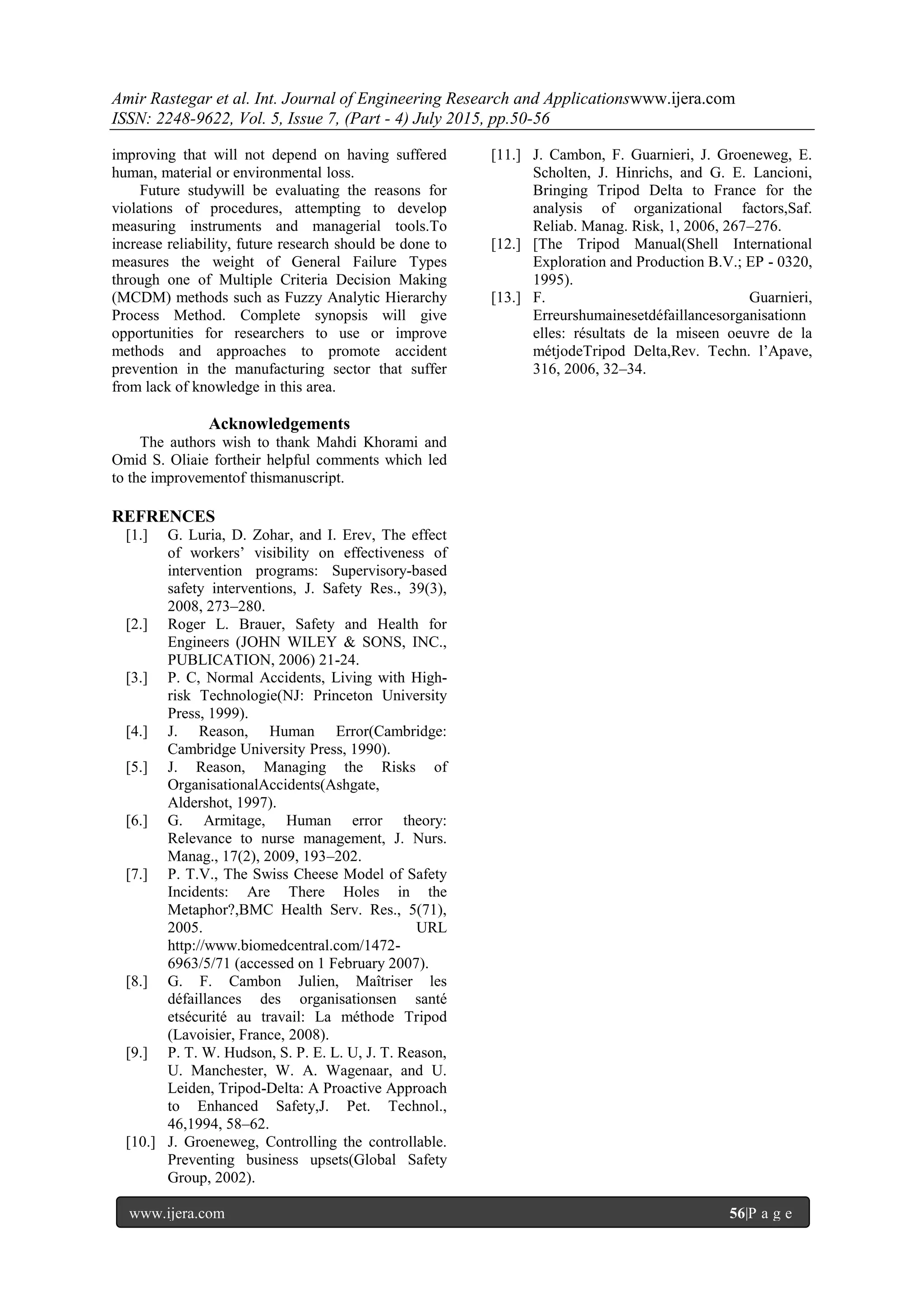 Determination of the most important General Failure Types based on ...