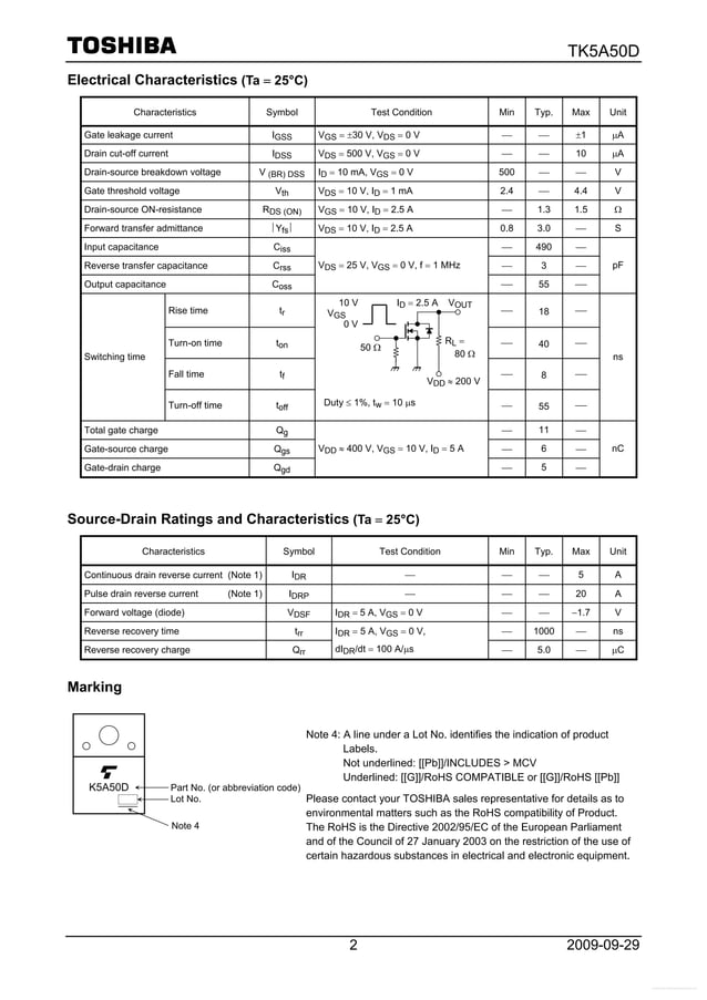 Original N Channel Mosfet T5A50D K5A50D 5A50D TO-220 5A 500V New ...