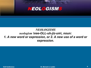 Bernard Luskin: Education and Ecstasy Not Education and Agony | PPT