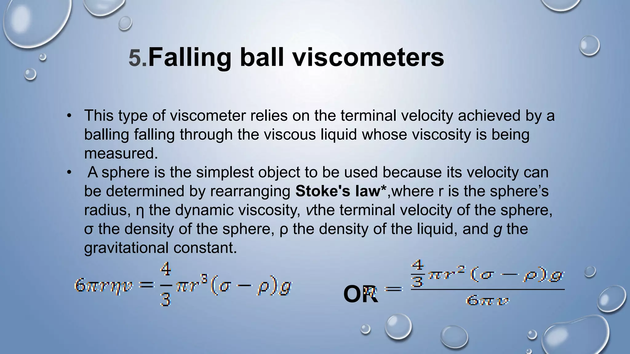 Viscosity and viscometer | PPTX