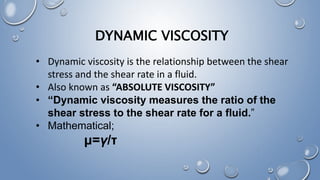 Viscosity and viscometer | PPTX
