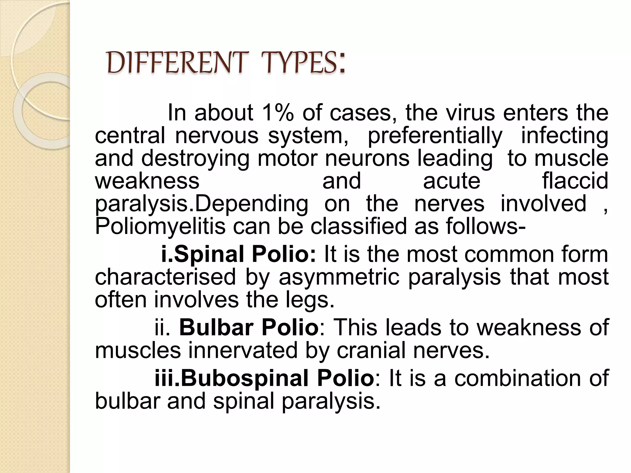 Poliomyelitis | PPTX
