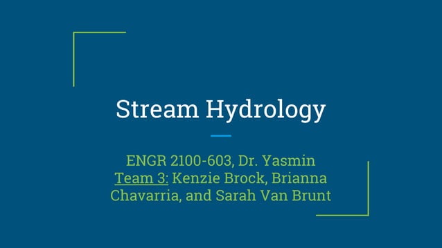 Stream Hydrology | PPT