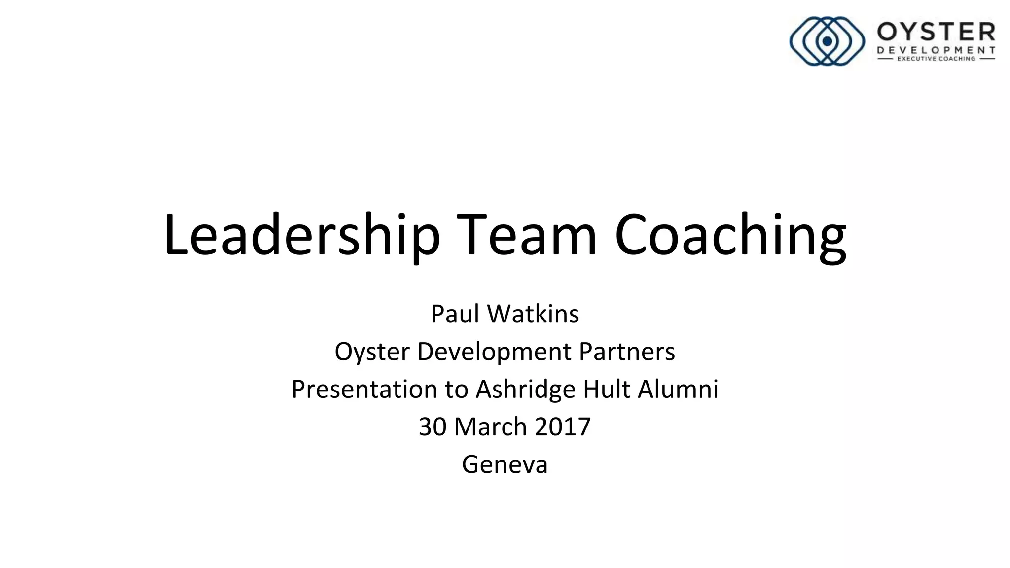 Leadership Team Coaching and Its Benefits | PPTX