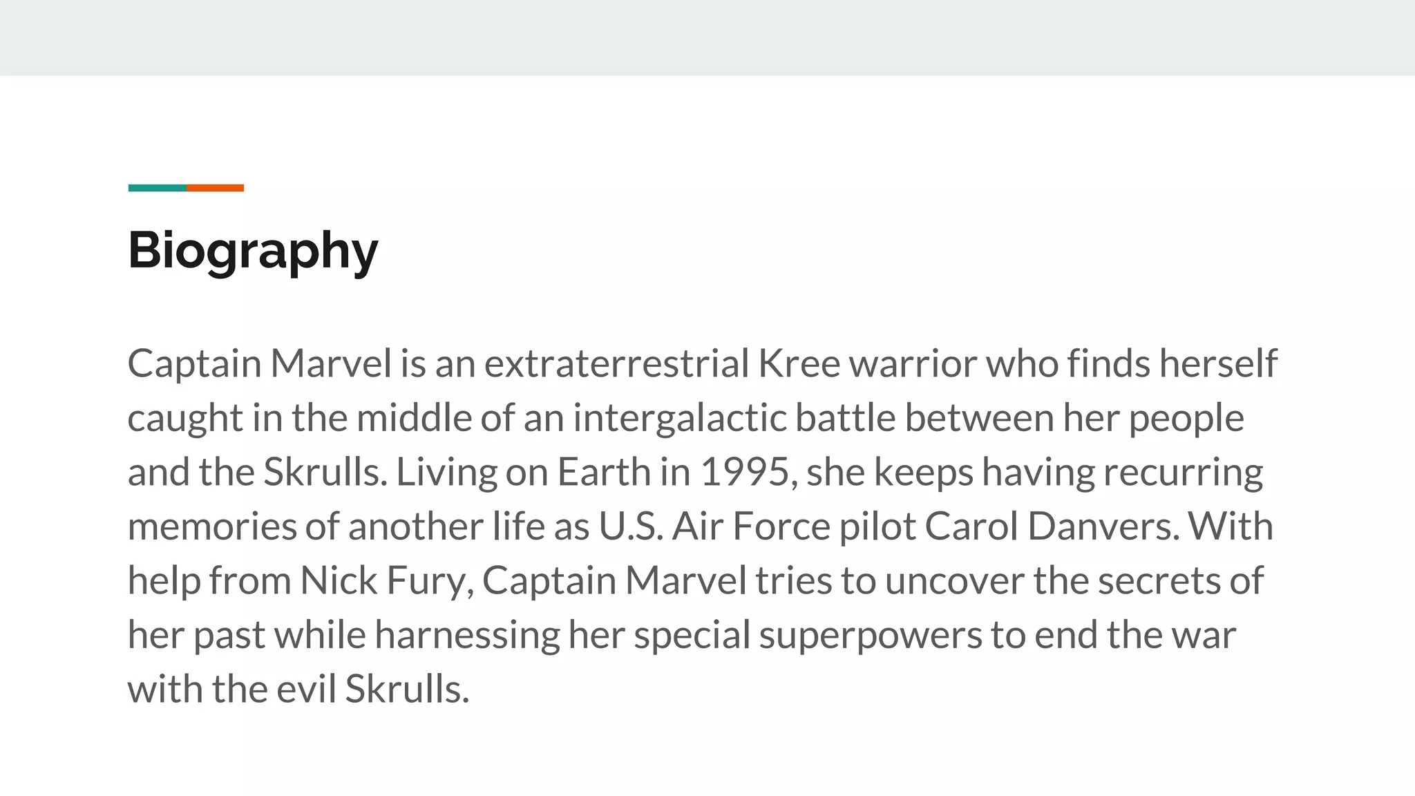 Captain marvel | PPTX