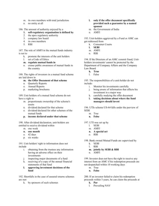 Practice qs afmi_nism_va_500qa_anon.nd_36pp | PDF | Stocks and Bonds | Personal Investing
