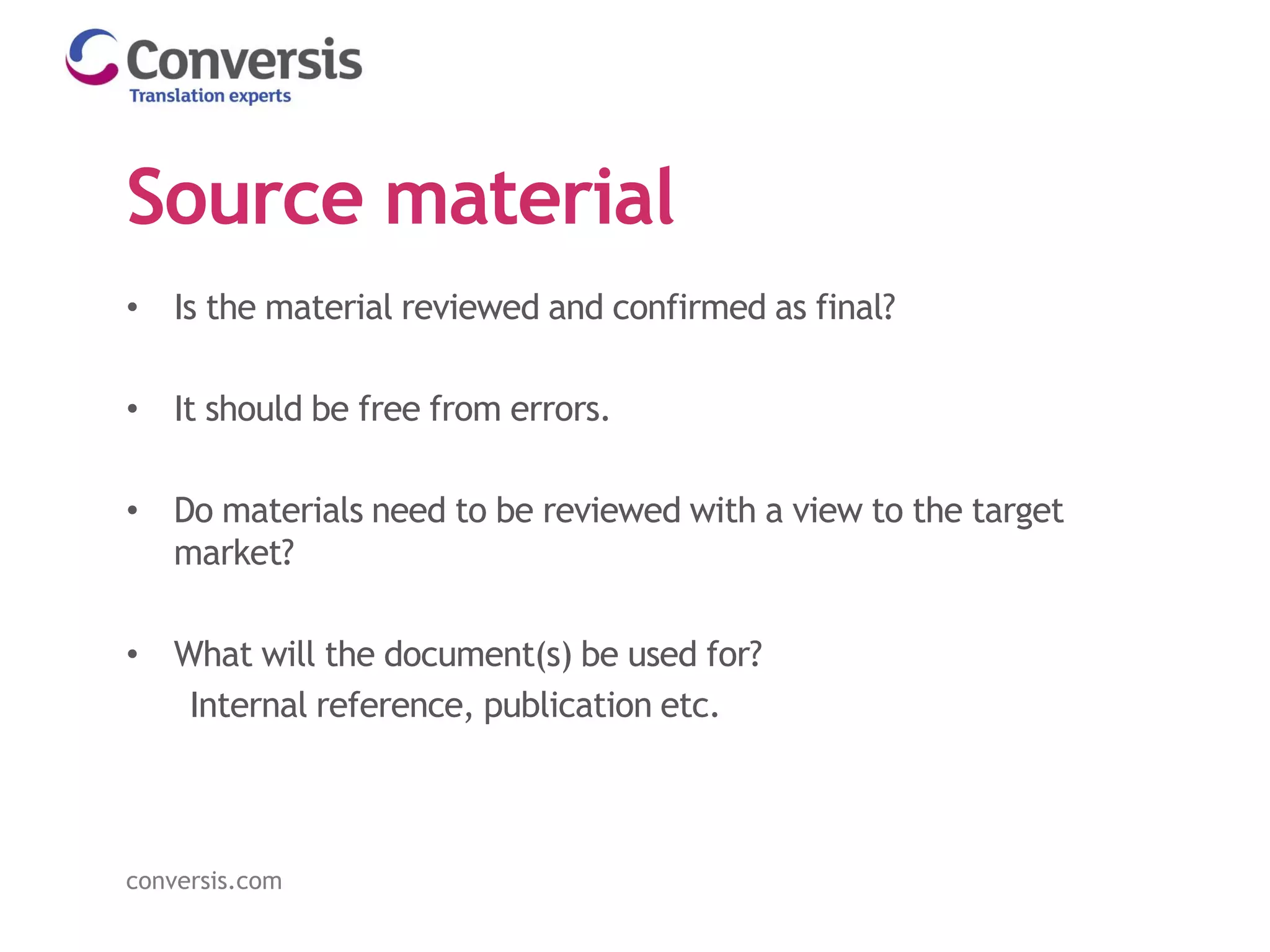 Translation materials | PPT