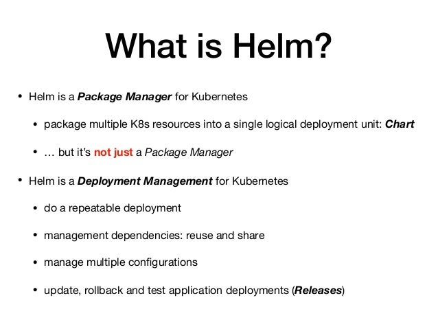 Helm Application Deployment Management For Kubernetes