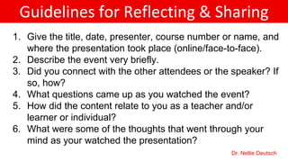 Reflect on Events | PPT