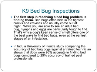 K9 Bed Bug Inspections | PPT