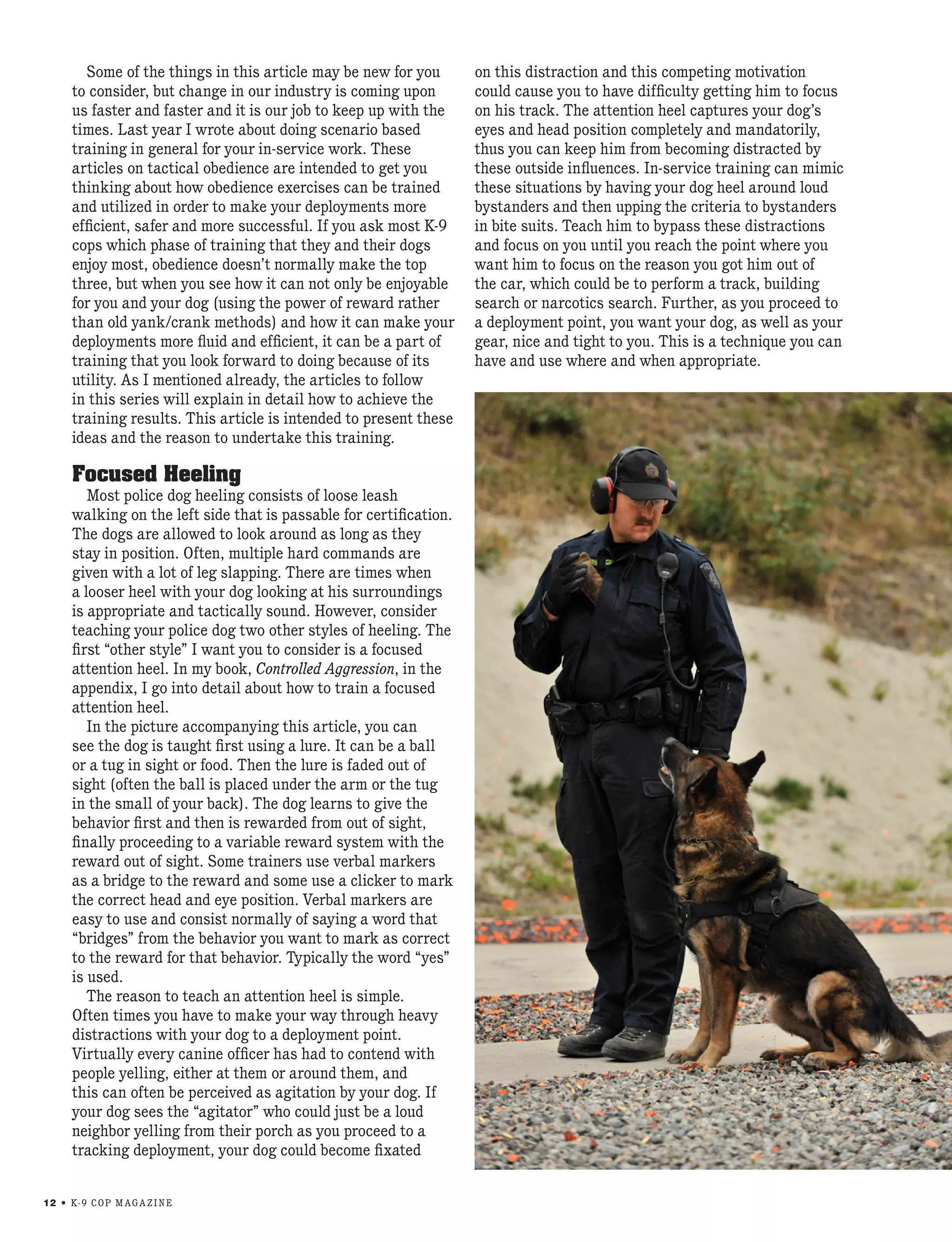 Tactical Obedience Training for Police K9: Introduction | PDF