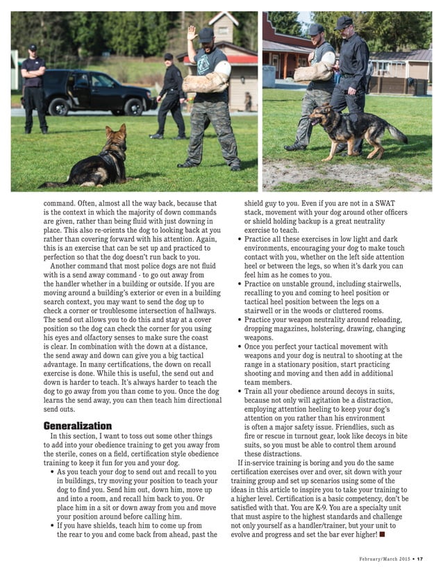 Tactical Obedience Training for Police K9: Introduction