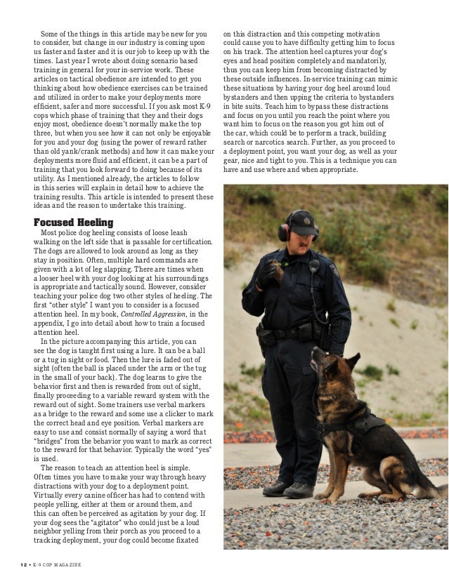 Tactical Obedience Training for Police K9: Introduction