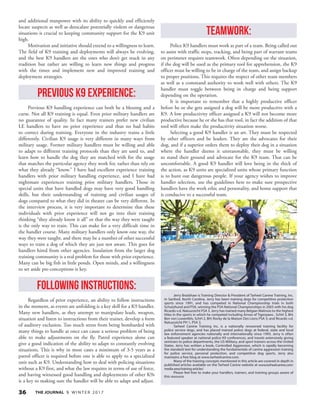 A Guide to Selecting a K9 Handler | PDF