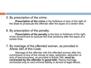 Extinction of criminal liability | PPTX