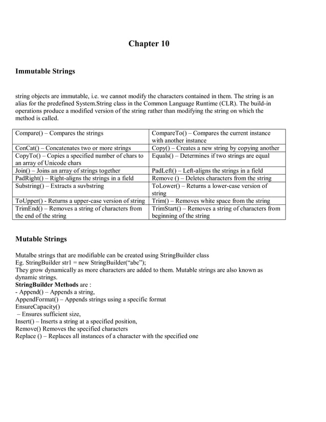 C# chap 10 | PDF | Programming Languages | Computing