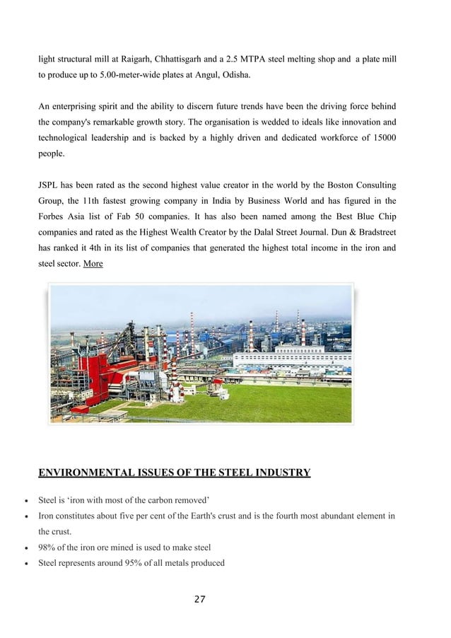 steel industry project.docx